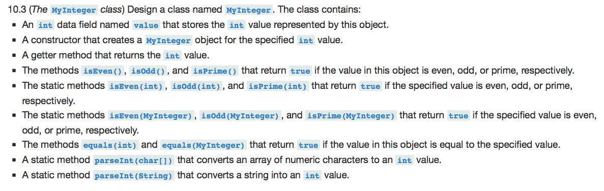 Solved 103 The Myinteger Class Design A Class Named 