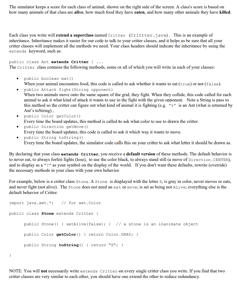 Solved This assignment focuses on classes and objects. You | Chegg.com