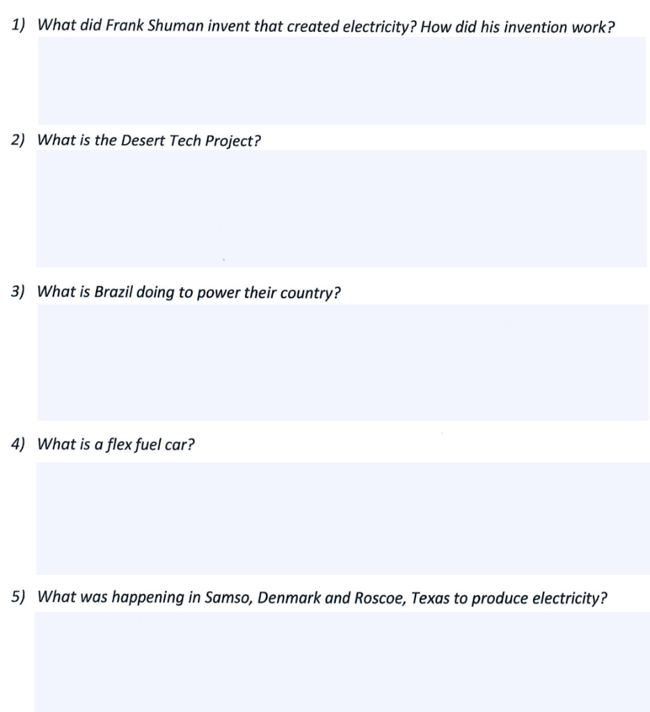 Solved 1) What did Frank Shuman invent that created | Chegg.com