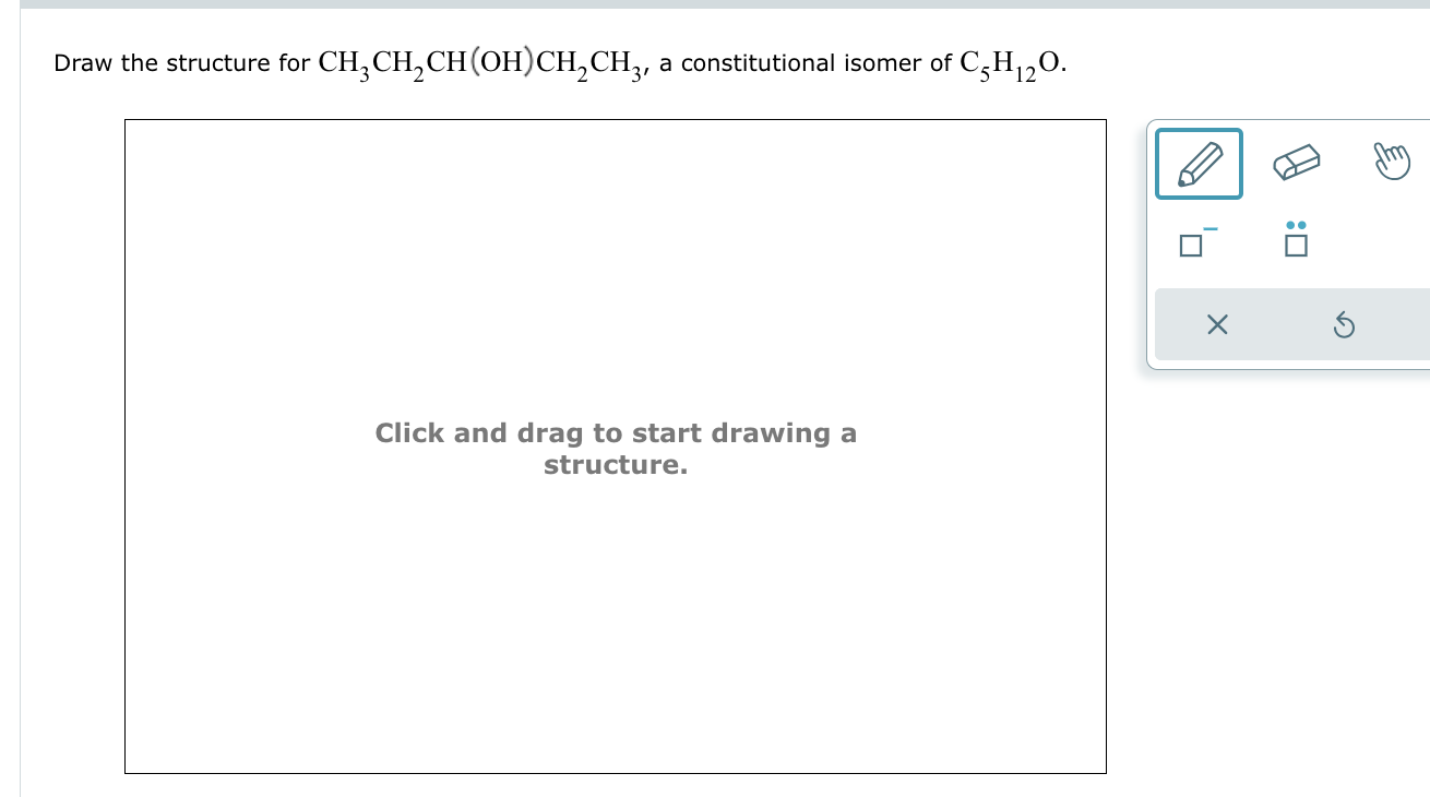 Solved Draw the structure for CH3CH2CH(OH)CH2CH3, ﻿a | Chegg.com