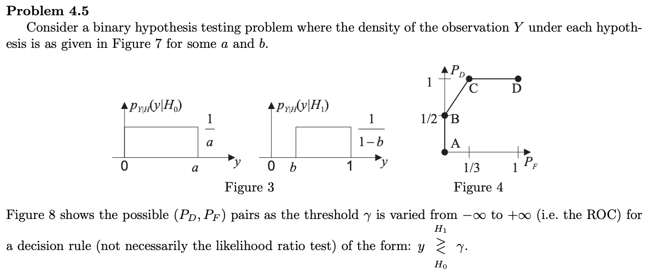 Problem 4 5 Consider A Binary Hypothesis Testing