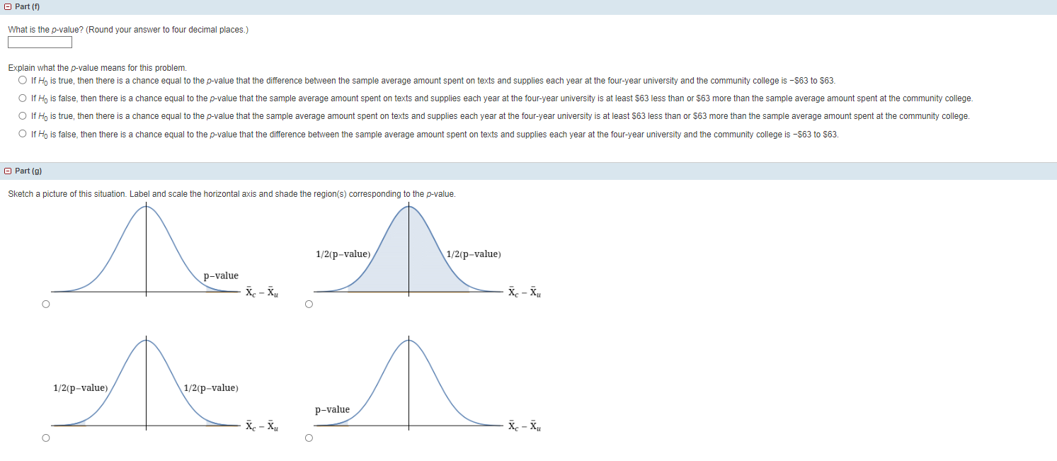 Solved university. 曰Part (a) State the null hypothesis. | Chegg.com