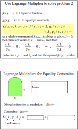 Solved Lagrange Multipliers for Equality Constraints We | Chegg.com