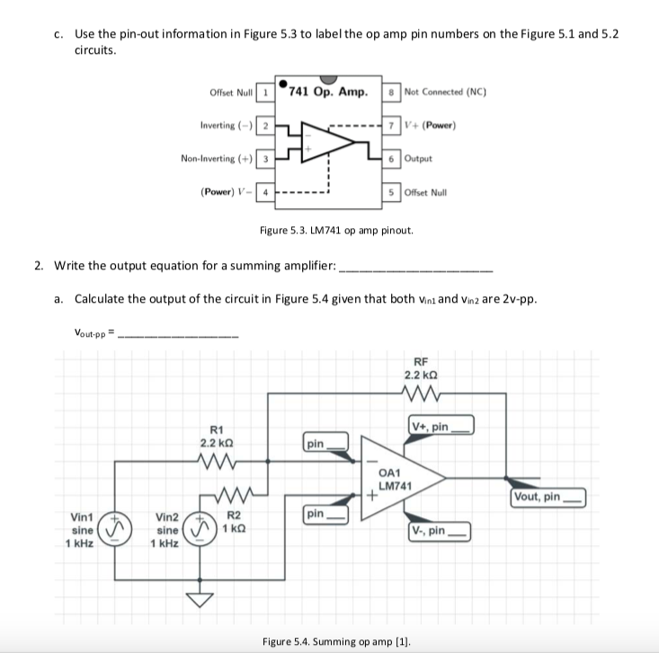 Solved 1. Write the output equation for an inverting | Chegg.com