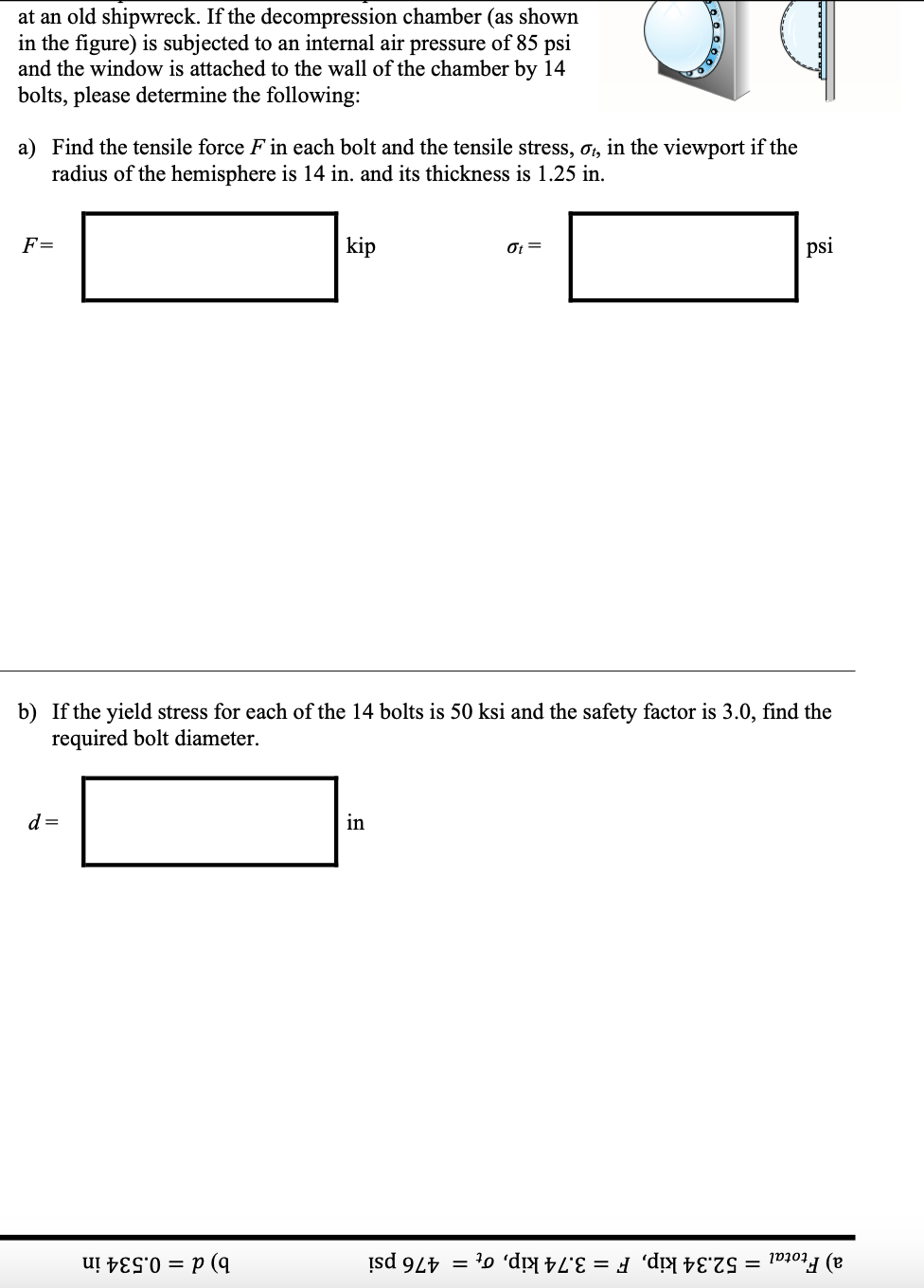 Solved ANSWERS AT BOTTOM. If the decompression chamber (as | Chegg.com