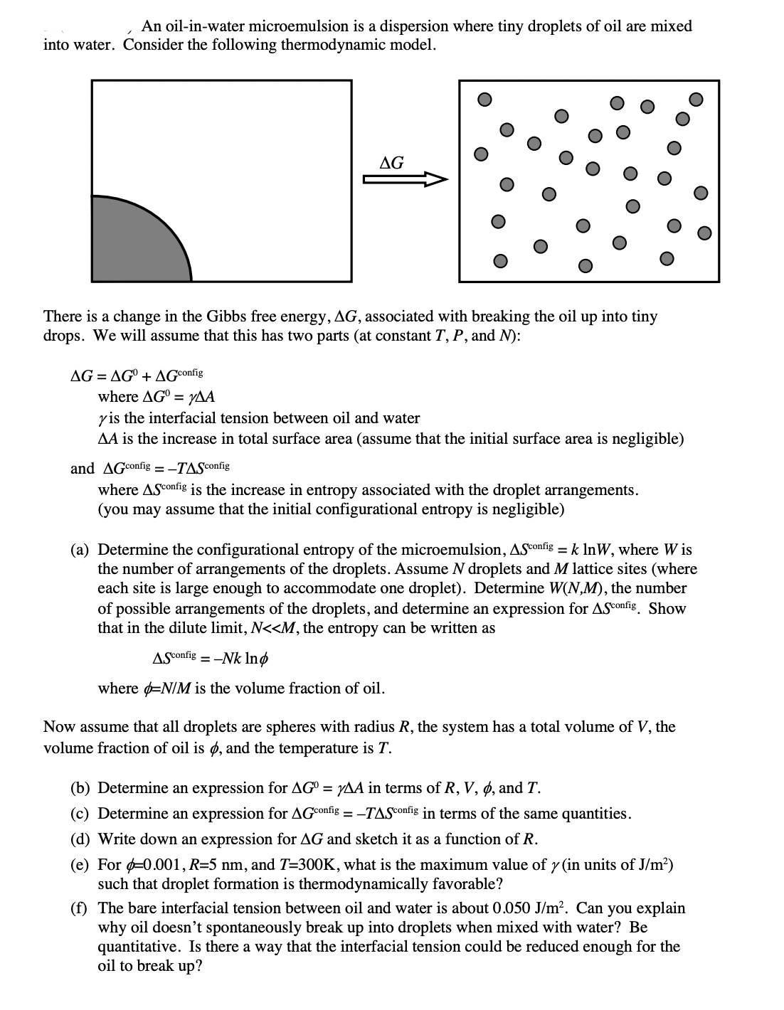 Solved An oil-in-water microemulsion is a dispersion where | Chegg.com