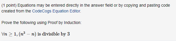 Solved (1 point) Equations may be entered directly in the | Chegg.com