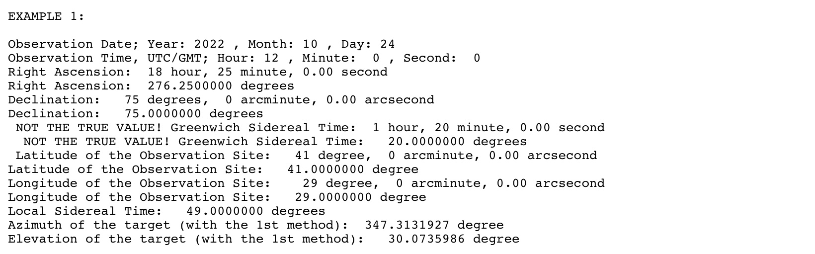 Solved How can I calculate by hand the azimuth and the | Chegg.com