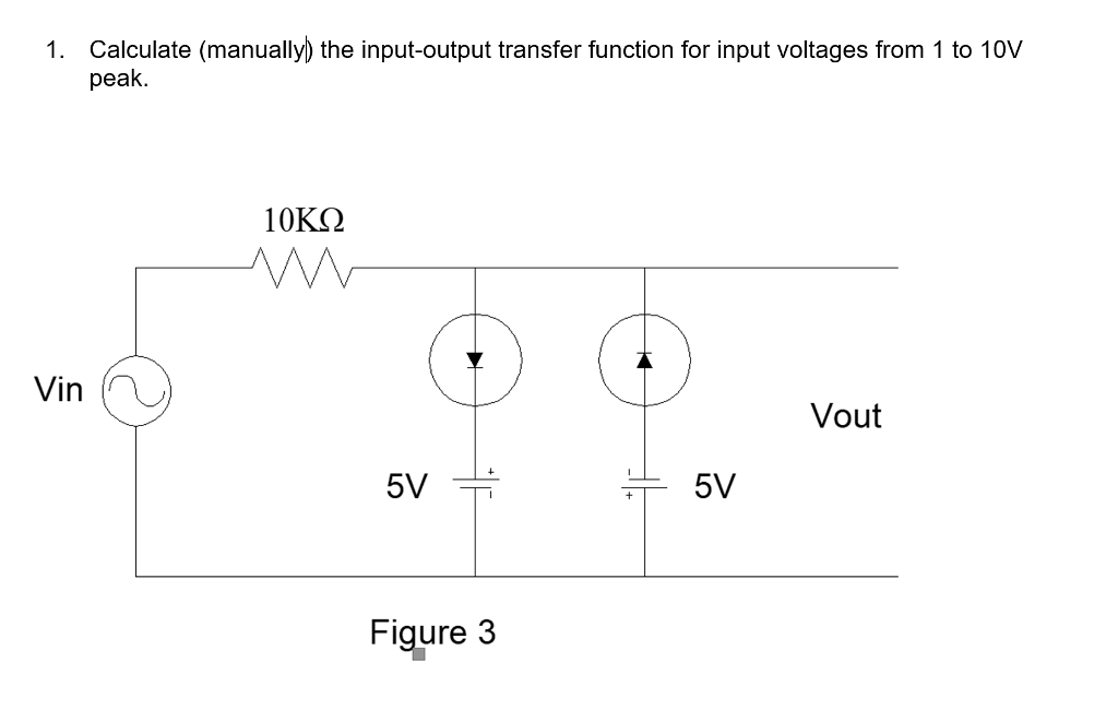 Solved 1. Calculate (manually) the input-output transfer | Chegg.com
