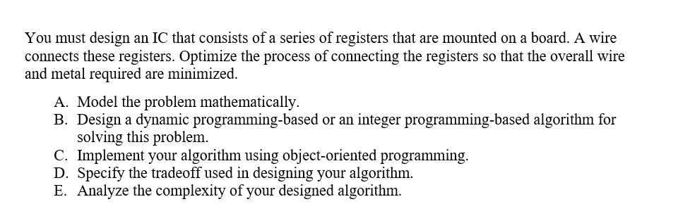 Solved You must design an IC that consists of a series of | Chegg.com