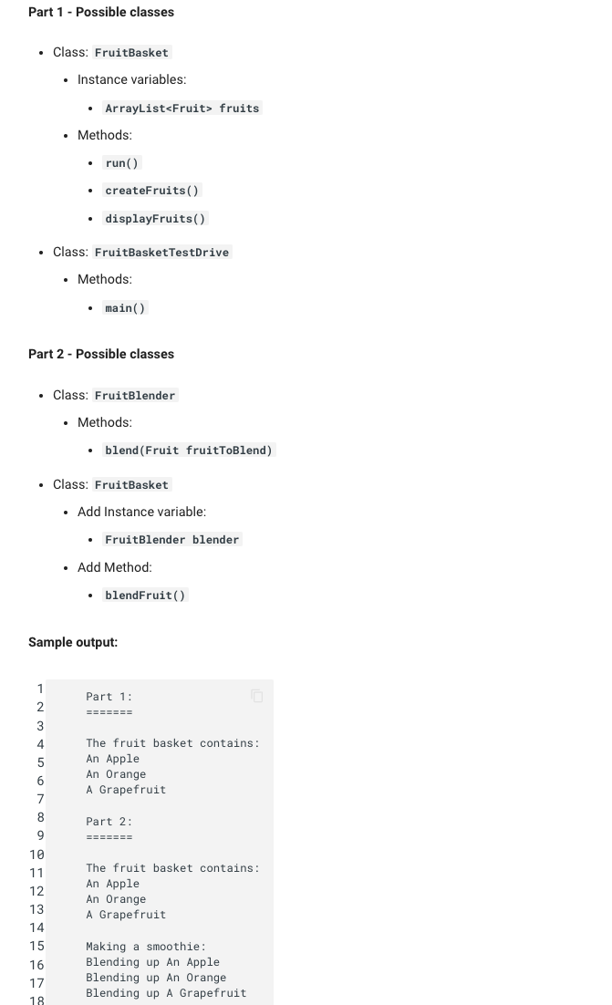Solved In JAVA Create a new class (for example purposes, | Chegg.com