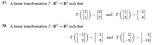 Solved 37. A linear transformation T:R2→R2 such that | Chegg.com