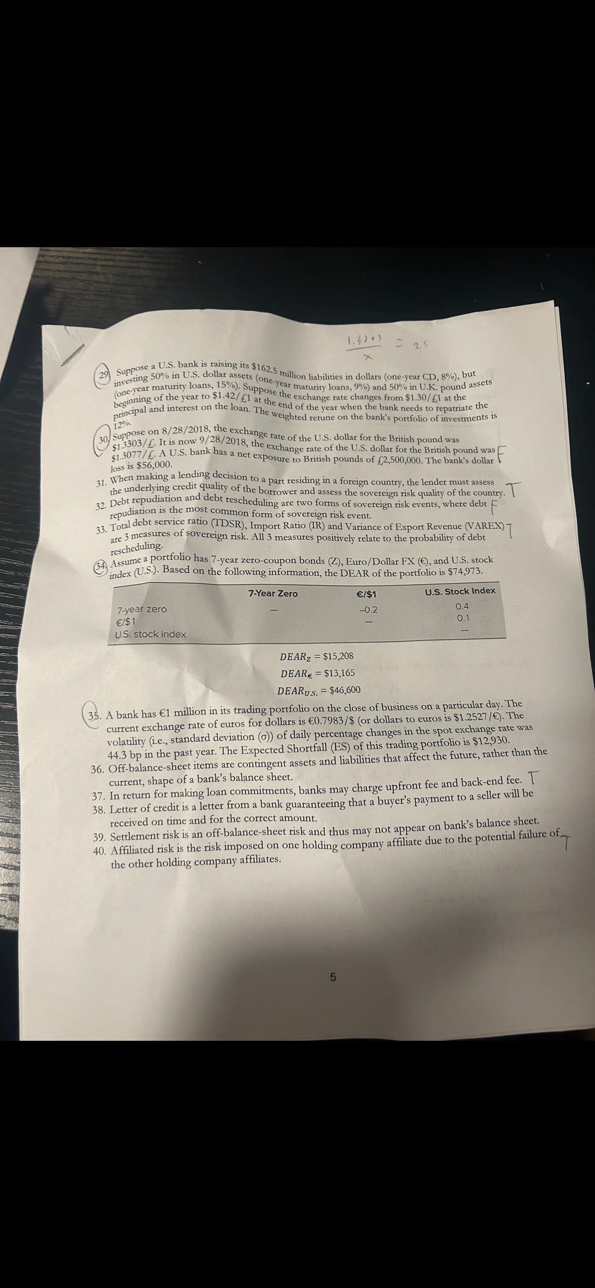 Solved True or False. Answer for each of the questions in | Chegg.com