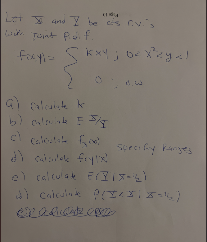 Solved Let X and X be cts rov.'s with Joint P.d. f. | Chegg.com