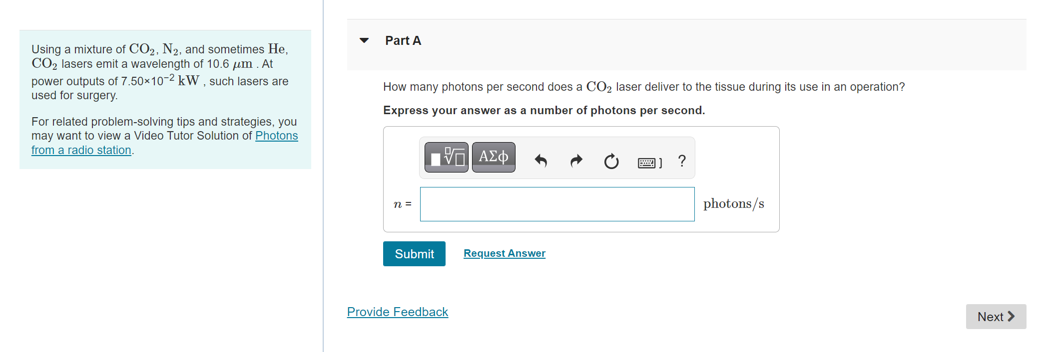 Solved Using a mixture of CO2, N2, and sometimes He, Part A | Chegg.com