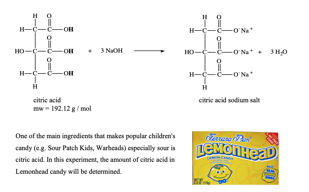Solved citric acid sodium salt One of the main ingredients | Chegg.com