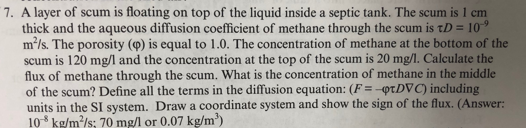 7. A layer of scum is floating on top of the liquid | Chegg.com