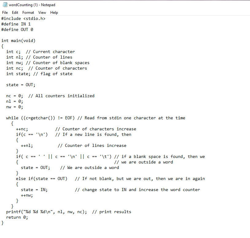 Solved Modify The Word Counting Program To Print The Average