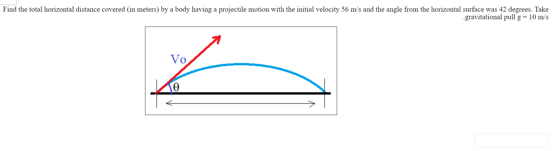 Solved Find the total horizontal distance covered (in | Chegg.com
