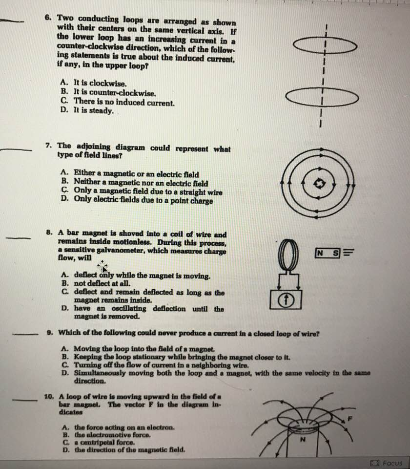 Solved U 6. Two conducting loops are arranged as shown with | Chegg.com