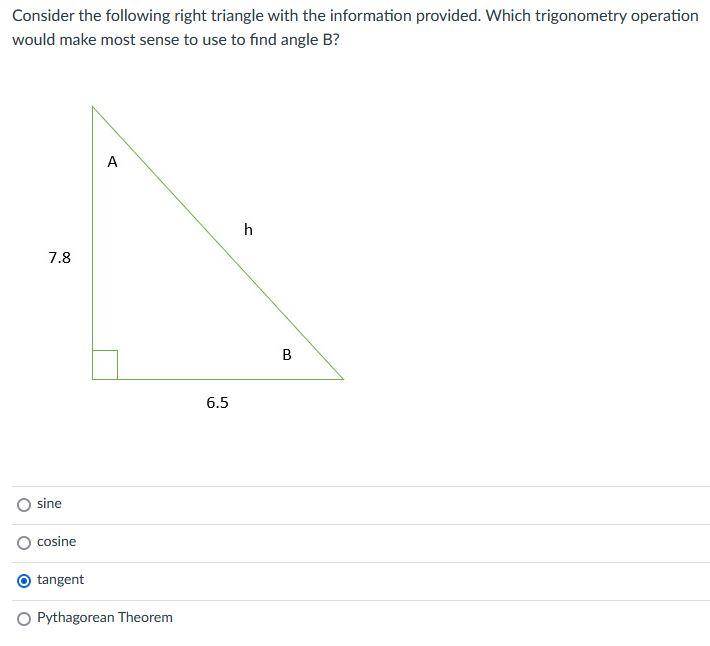 Solved Consider the following right triangle with the | Chegg.com