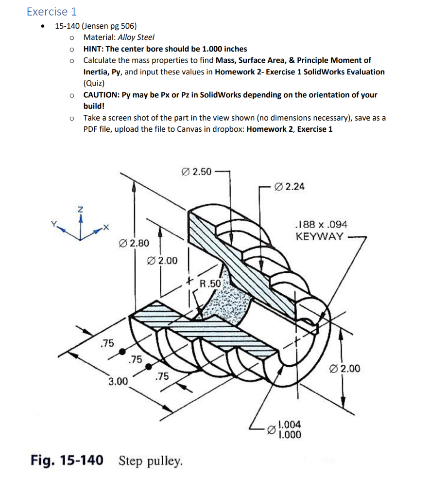 Solved O O o Exercise 1 15-140 (Jensen pg 506) Material: | Chegg.com