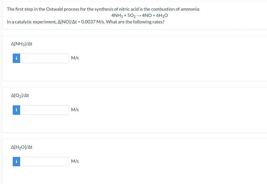 Solved The first step in the Ostwald process for the | Chegg.com