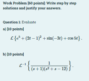 Solved Work Problem (60 points): Write step by step | Chegg.com