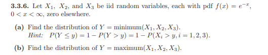 Solved 3.3.6. Let X1,X2, and X3 be iid random variables, | Chegg.com
