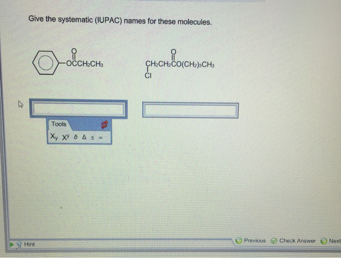 Solved Give the systematic (IUPAC) names for these | Chegg.com