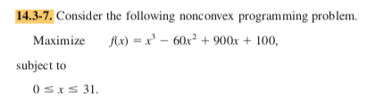 Solved 14.3-7. Consider the following nonconvex programming | Chegg.com