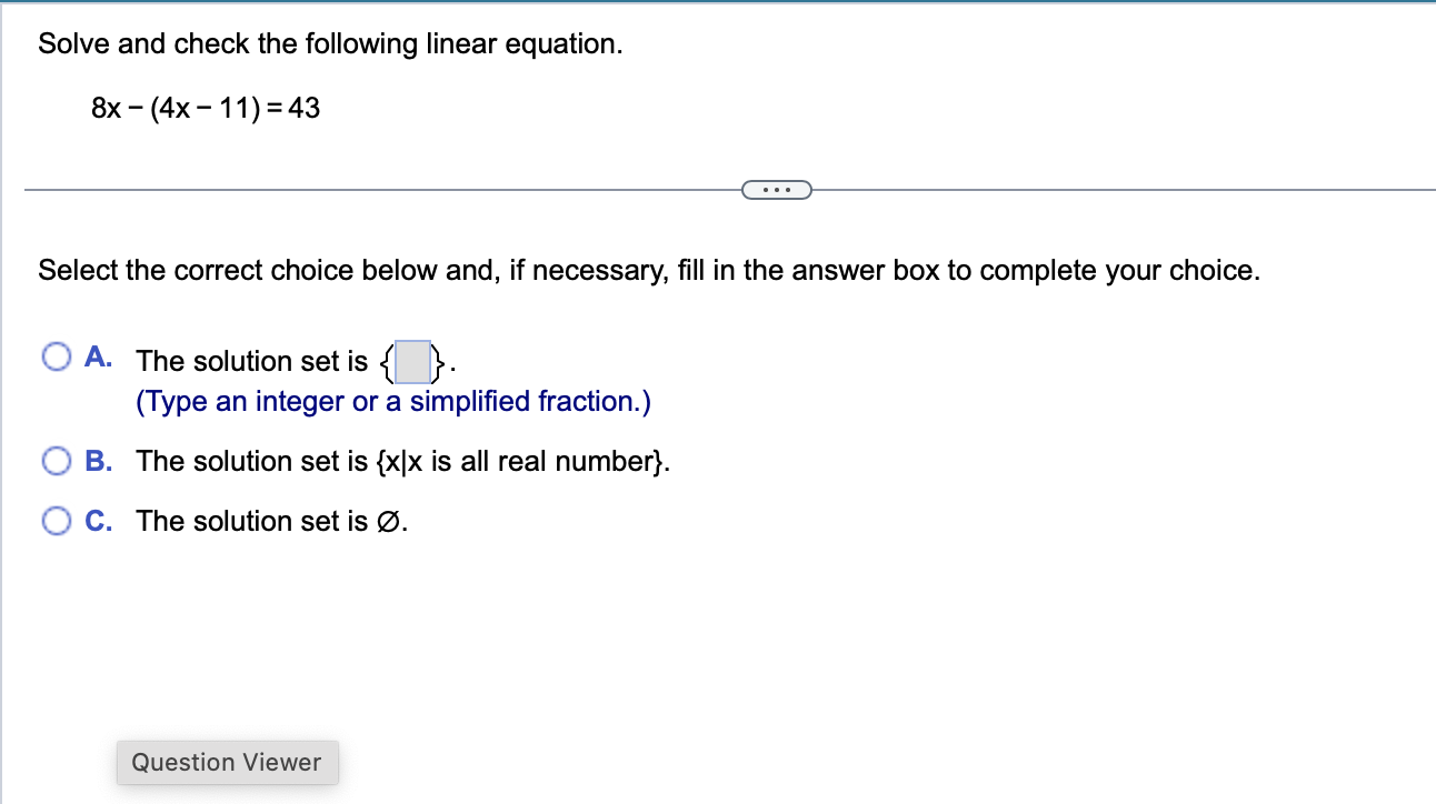 Solved Solve and check the following linear | Chegg.com