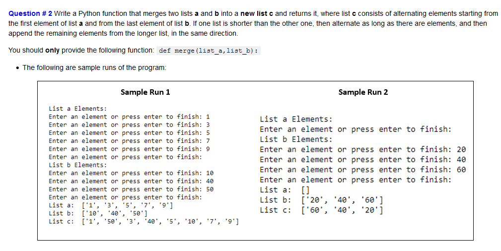 Solved def readElements(myList): element = input("Enter | Chegg.com