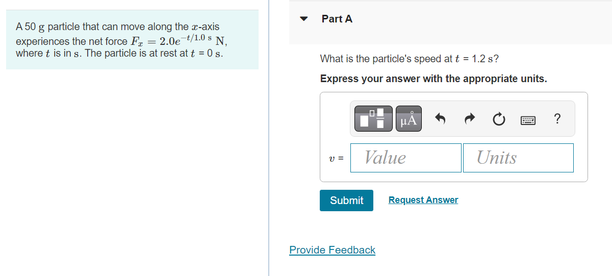 Solved A 50 g particle that can move along the x-axis | Chegg.com