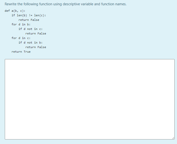 Solved Rewrite The Following Function Using Descriptive 1516