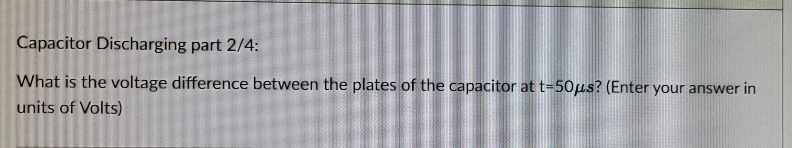 Solved Capacitor Discharging: Consider the circuit below | Chegg.com
