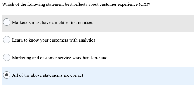 Solved Which of the following statement best reflects about | Chegg.com