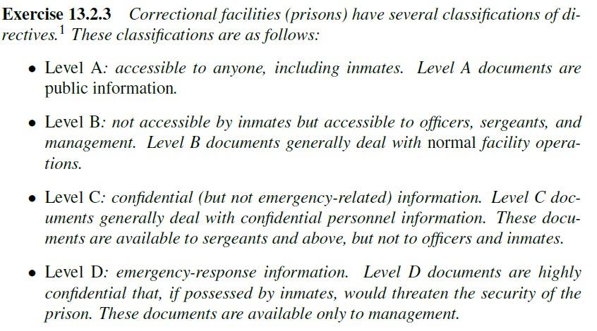 Solved Exercise 13.2.3 Correctional facilities (prisons) | Chegg.com