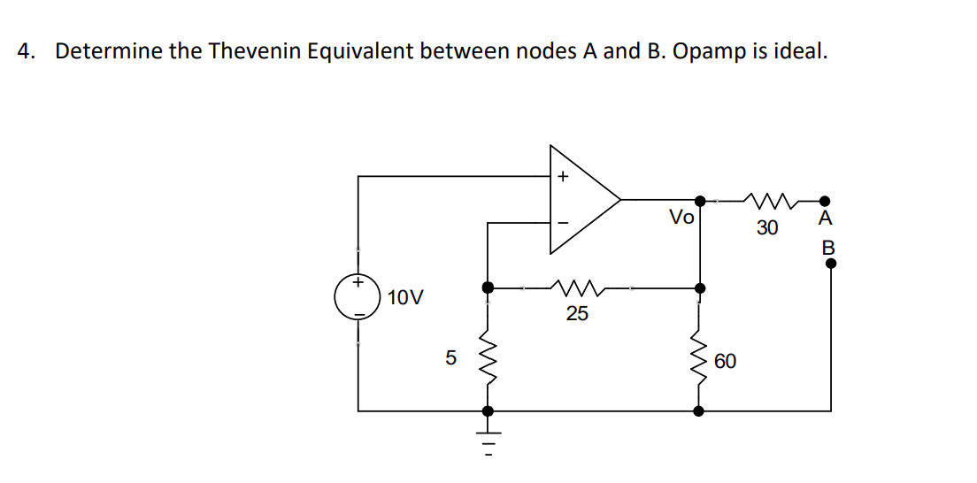 Solved 4. Determine the Thevenin Equivalent between nodes A | Chegg.com