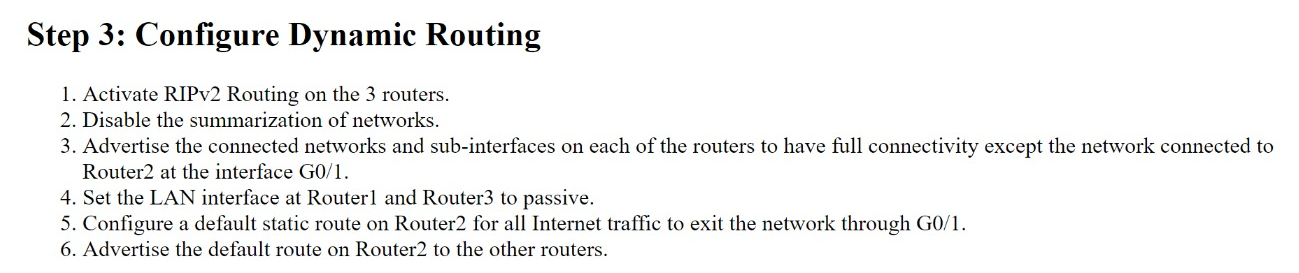 Solved Step 1: Router Interfaces Configuration 1. Use the | Chegg.com