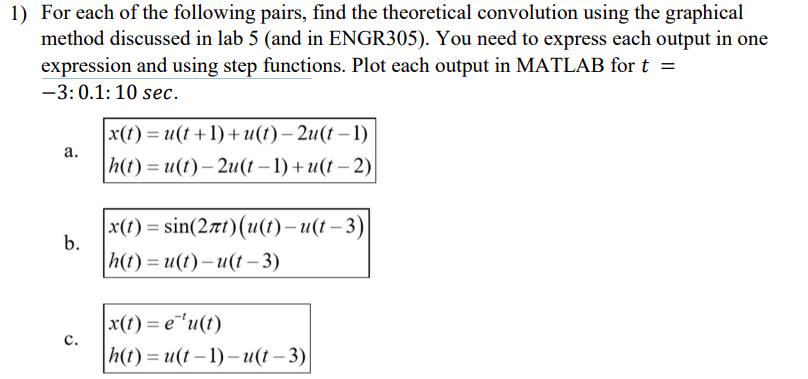 Solved 1) For each of the following pairs, find the | Chegg.com