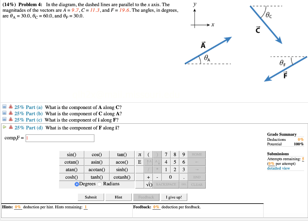 Solved (14%) Problem 4: In the diagram, the dashed lines are | Chegg.com