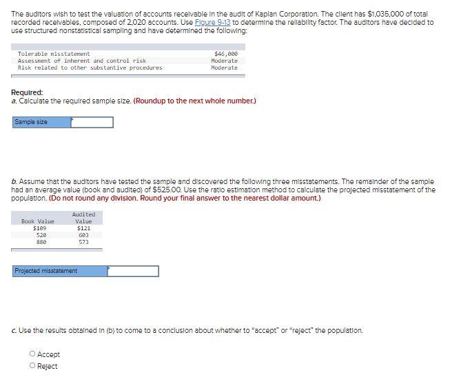 Solved The auditors wish to test the valuation of accounts | Chegg.com