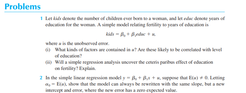 Solved Problems1 ﻿Let kids denote the number of children | Chegg.com