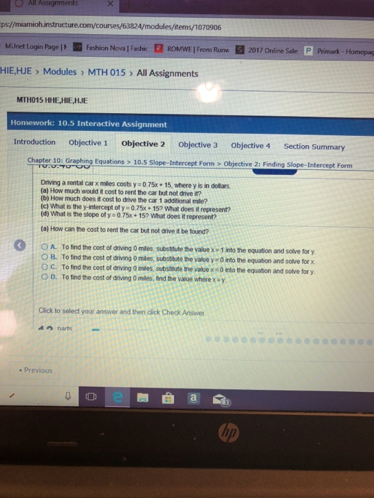 Solved E HIE,HJE > Modules MTH 015> All Assignments MTH015 | Chegg.com