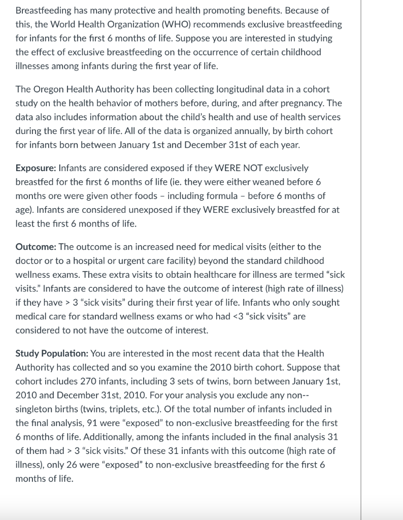 Breastfeeding has many protective and health | Chegg.com