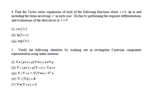 Solved Find the Taylor series expansions of each of the | Chegg.com