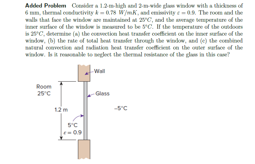 [Solved]: Added Problem Consider a 1.2-m-high and 2-m-wide