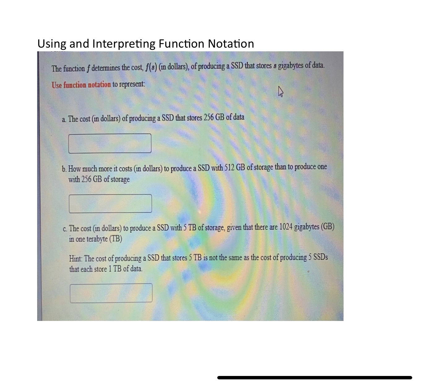 Solved Using And Interpreting Function Notation The Function 4507