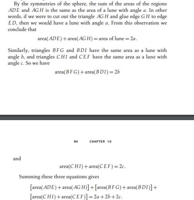 Solved Figure 10.8. A polygon on a sphere divided into | Chegg.com